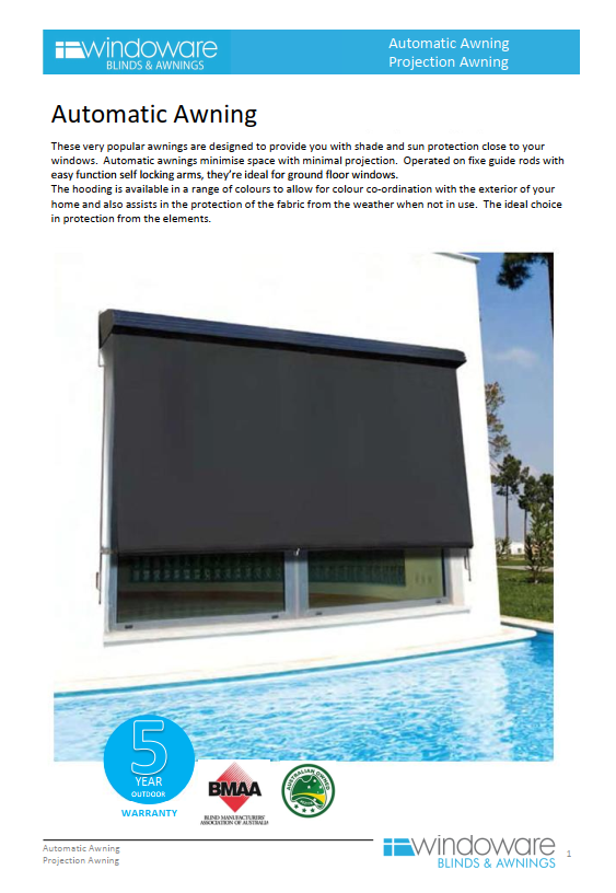 Projection Awnings – Windoware